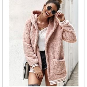 Jackets & Coats | Teddy Soft Open Front Jacket Hoodie | Poshmark